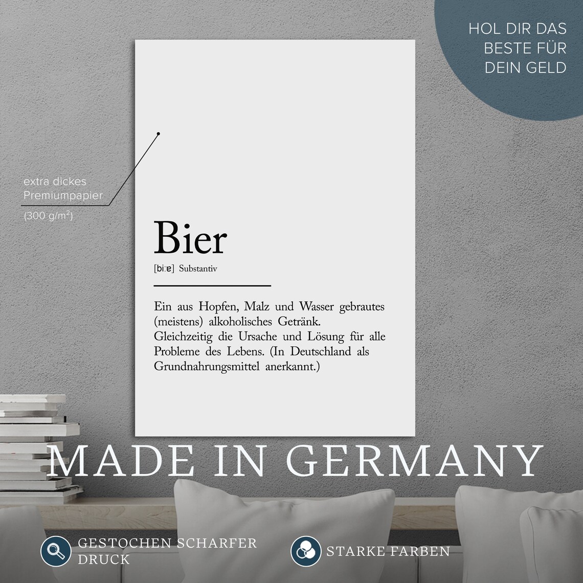 Bier Definition: DinA4 Poster / DinA3 Poster Geschenk - Etsy.de
