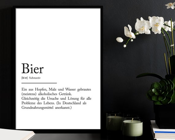 Bier Definition: DinA4 Poster / DinA3 Poster Geschenk - Etsy