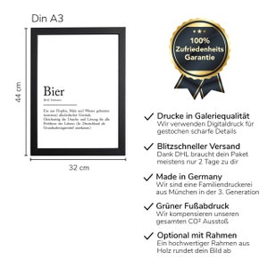 Bier Definition: DinA4 Poster / DinA3 Poster Geschenk | Etsy