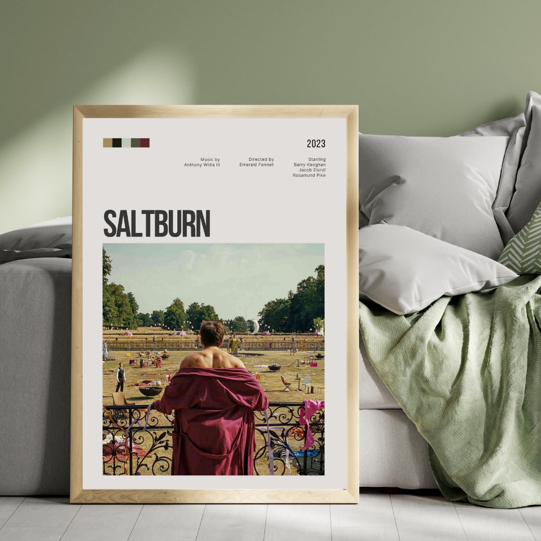 Saltburn Poster, Modern Movie Poster Print, Saltburn Poster Wall Decor ...