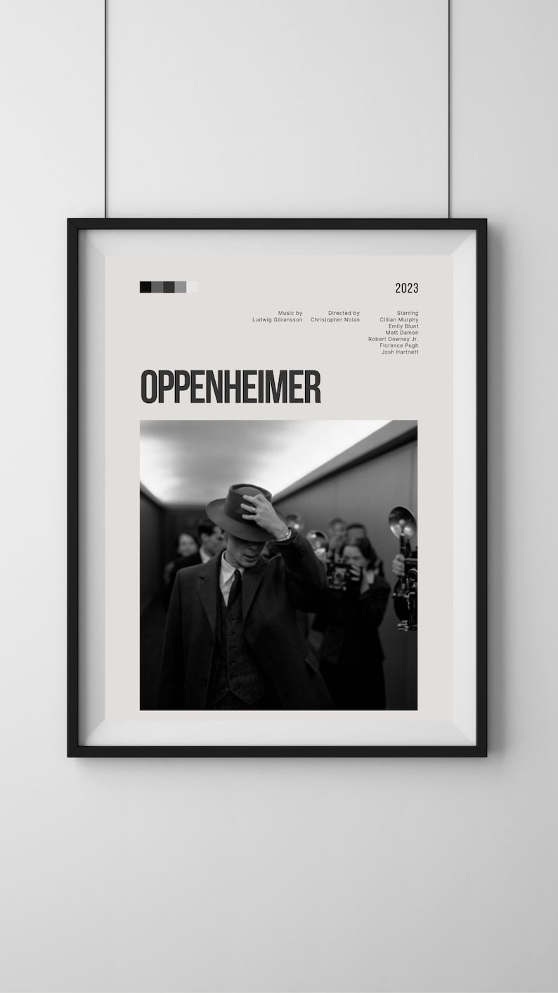 Oppenheimer Poster 1, Modern Movie Poster Print, Oppenheimer Movies ...
