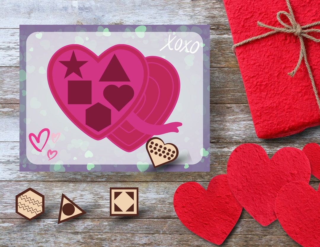 Valentine's Day Box of Chocolates Shape Matching | Busy Book Shape ...