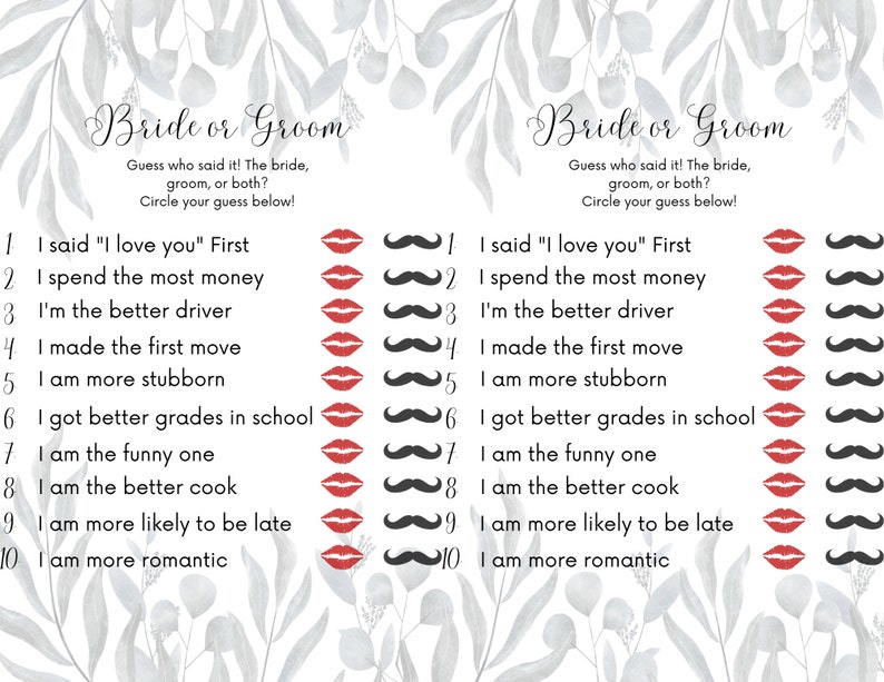 Printable Bridal Shower Games Bundle Bride To Be Hen Party Wedding