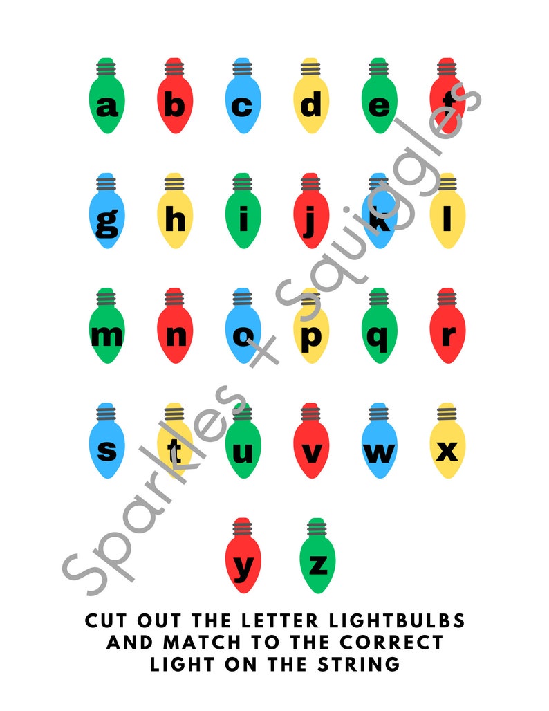 Letter Matching Christmas Theme Activity ABC Lower Case Upper Case ...