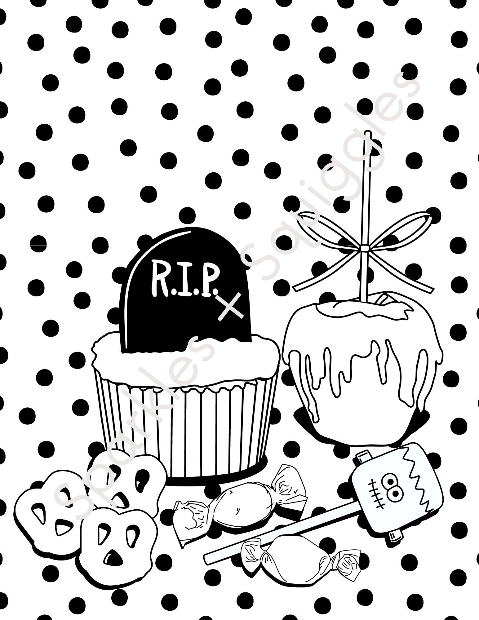 Halloween Coloring Pages Adult Printable Coloring Pages - Etsy