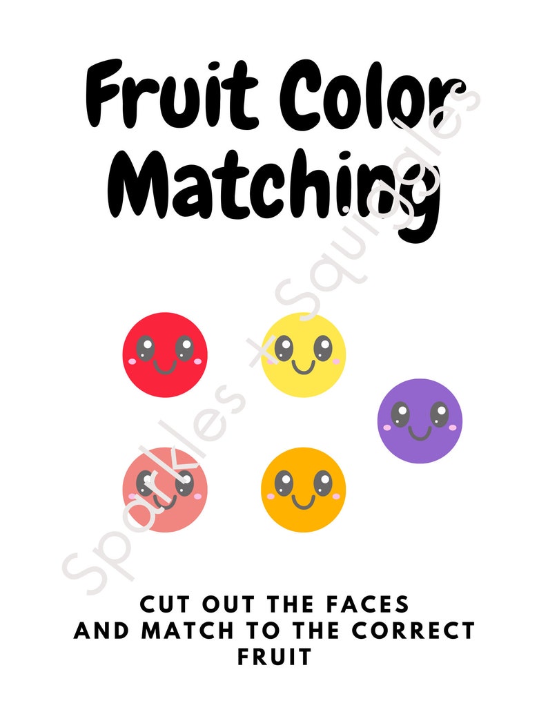 Color Matching Educational Worksheets Homeschool File Folder Game ...