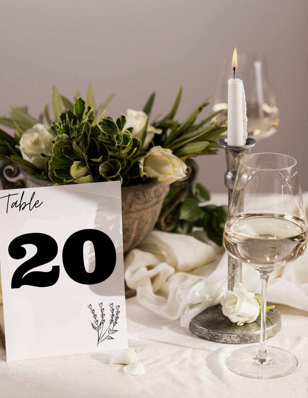 Wedding Reception Table Numbers, Minimalist Wedding Decor, Elegant ...