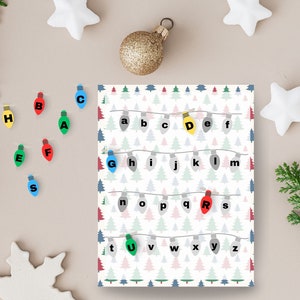 Letter Matching Christmas Theme Activity ABC Lower Case Upper Case ...
