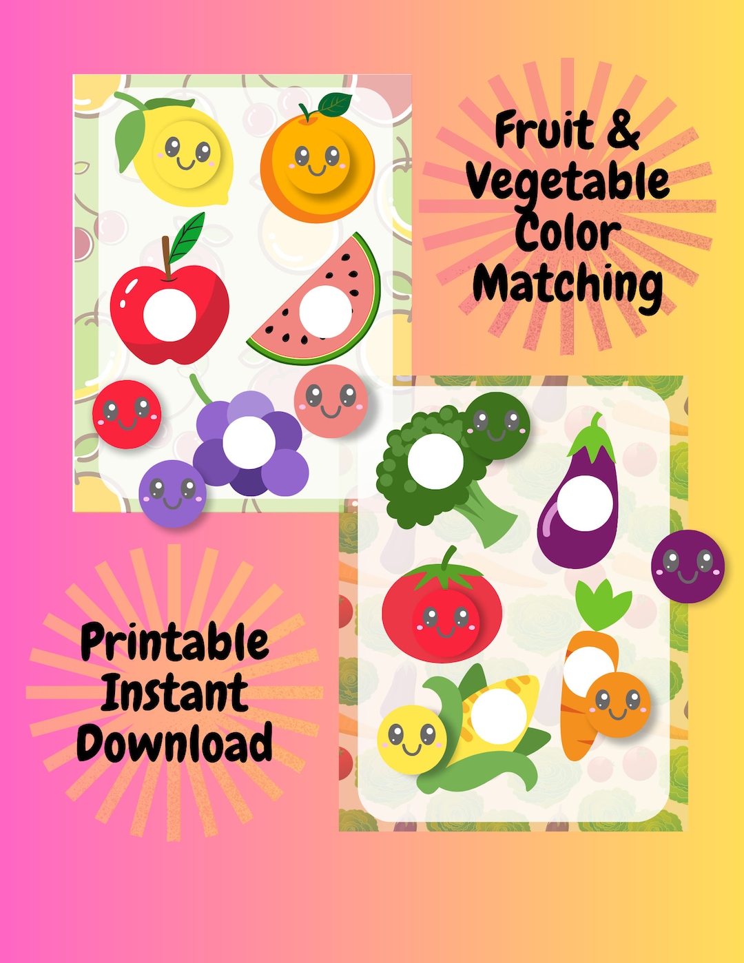 Color Matching Educational Worksheets Homeschool File Folder Game ...