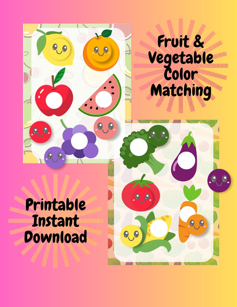 Color Matching Educational Worksheets | Homeschool File Folder Game ...