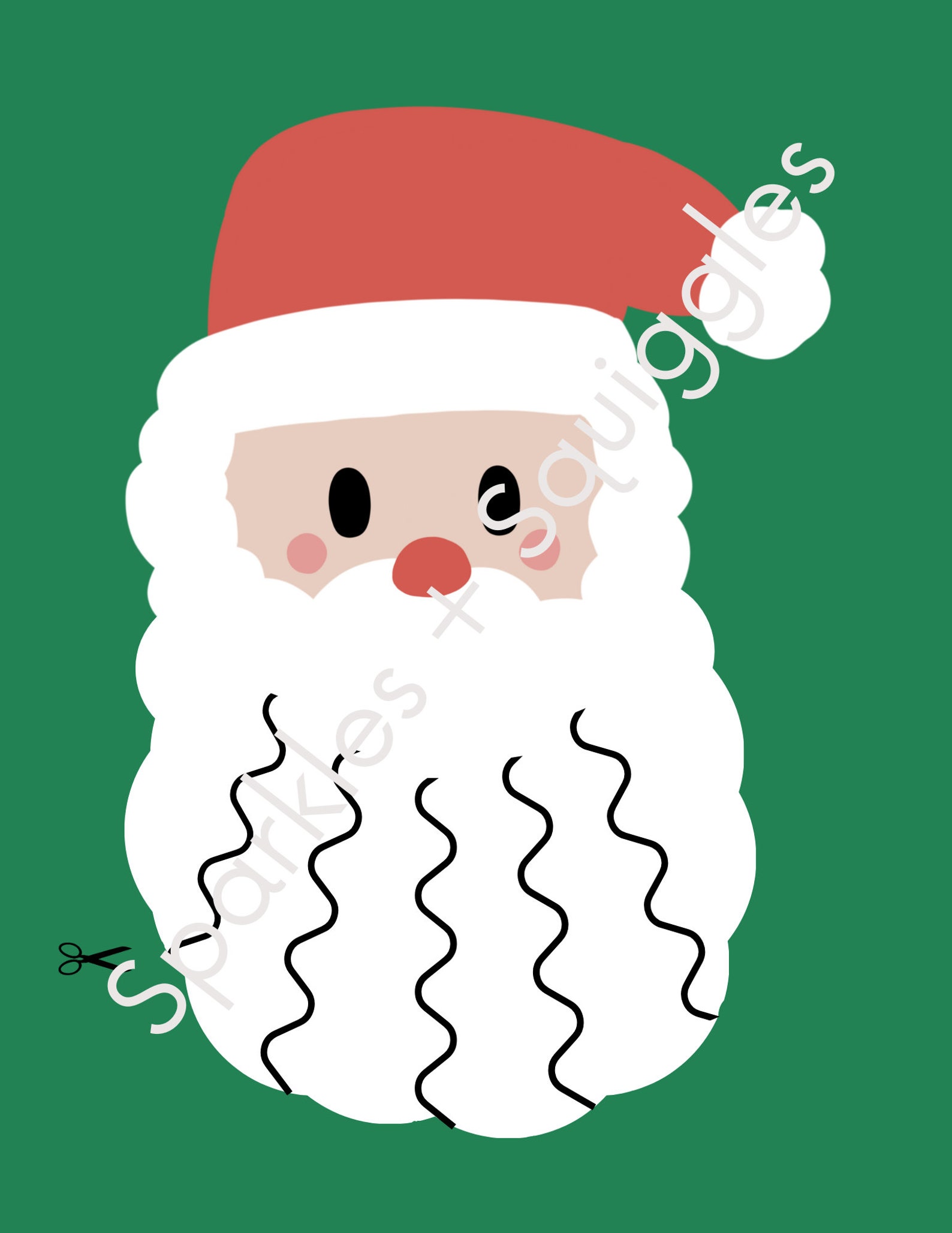 Christmas Santa's Beard Cutting Activity | Scissor Skills Printable ...