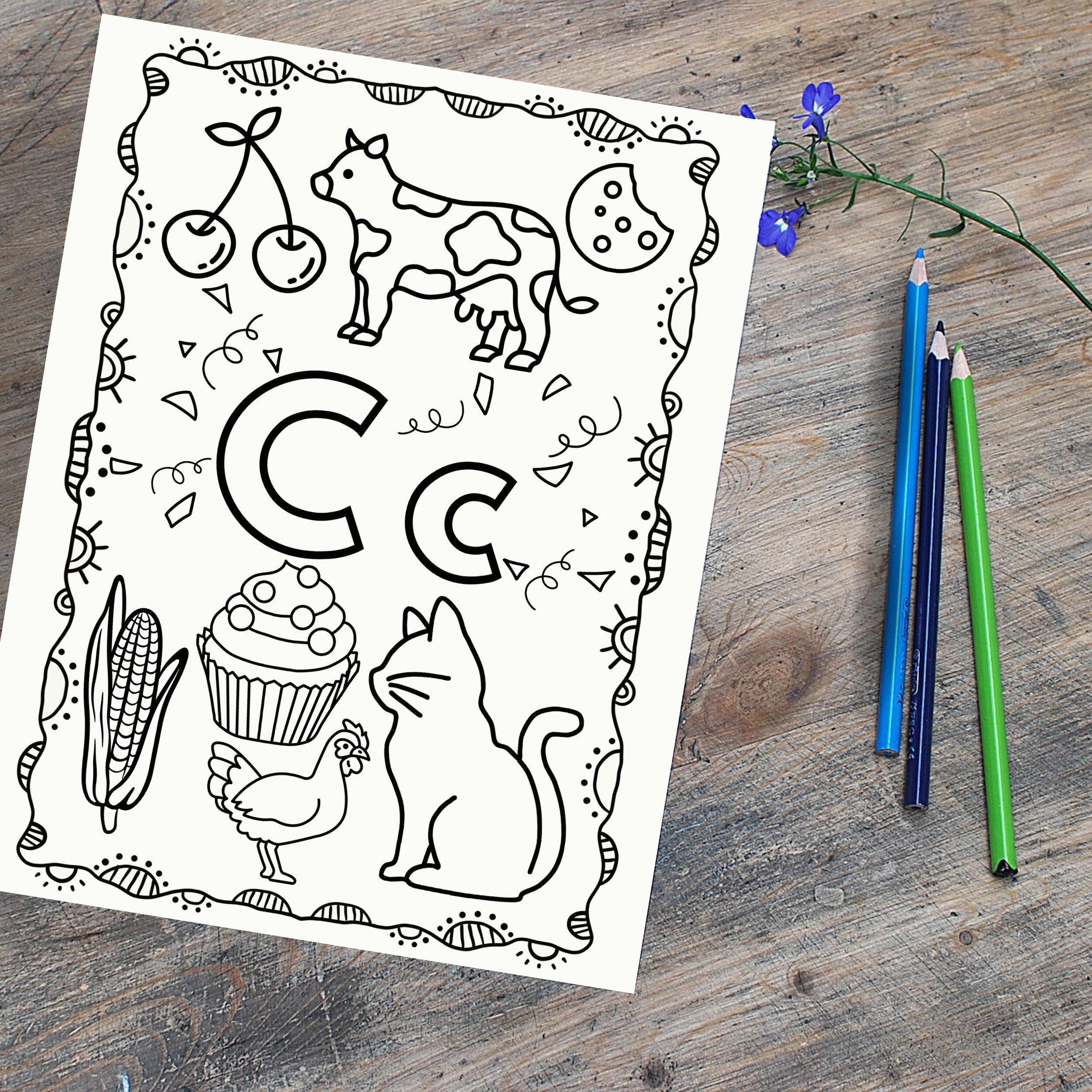 ABC Coloring Pages Printable Alphabet Coloring Worksheets for Kids ...