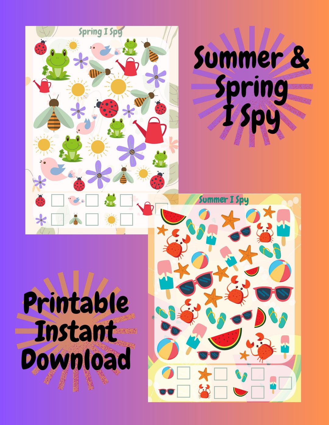 I Spy Printable Game Worksheets | Homeschool File Folder Games ...