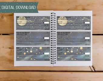 Money Manifestation Check, Attract Prosperity, Blank Vision Board ...