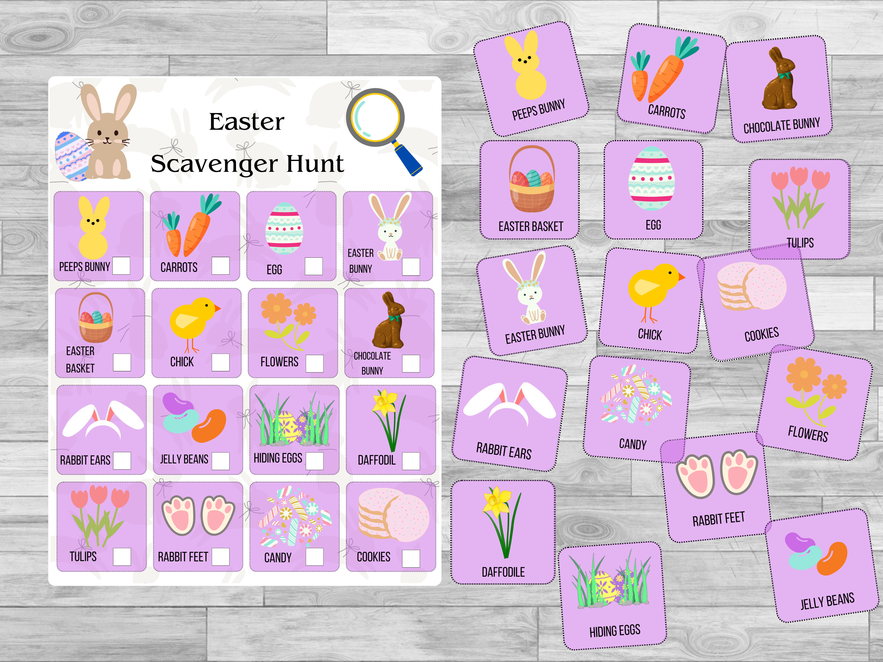 Easter Scavenger Hunt Printable for Kids | Easter Game Instant Download ...