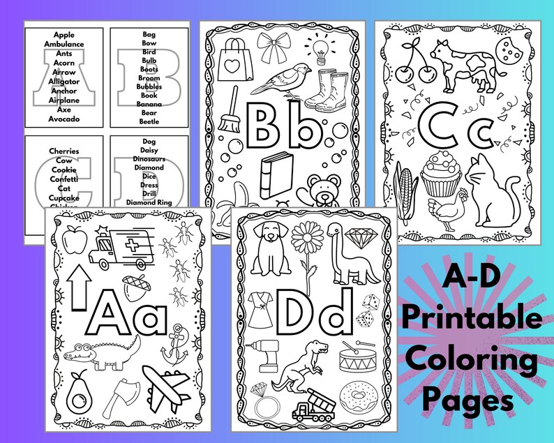 ABC Coloring Pages Printable Alphabet Coloring Worksheets for Kids ...