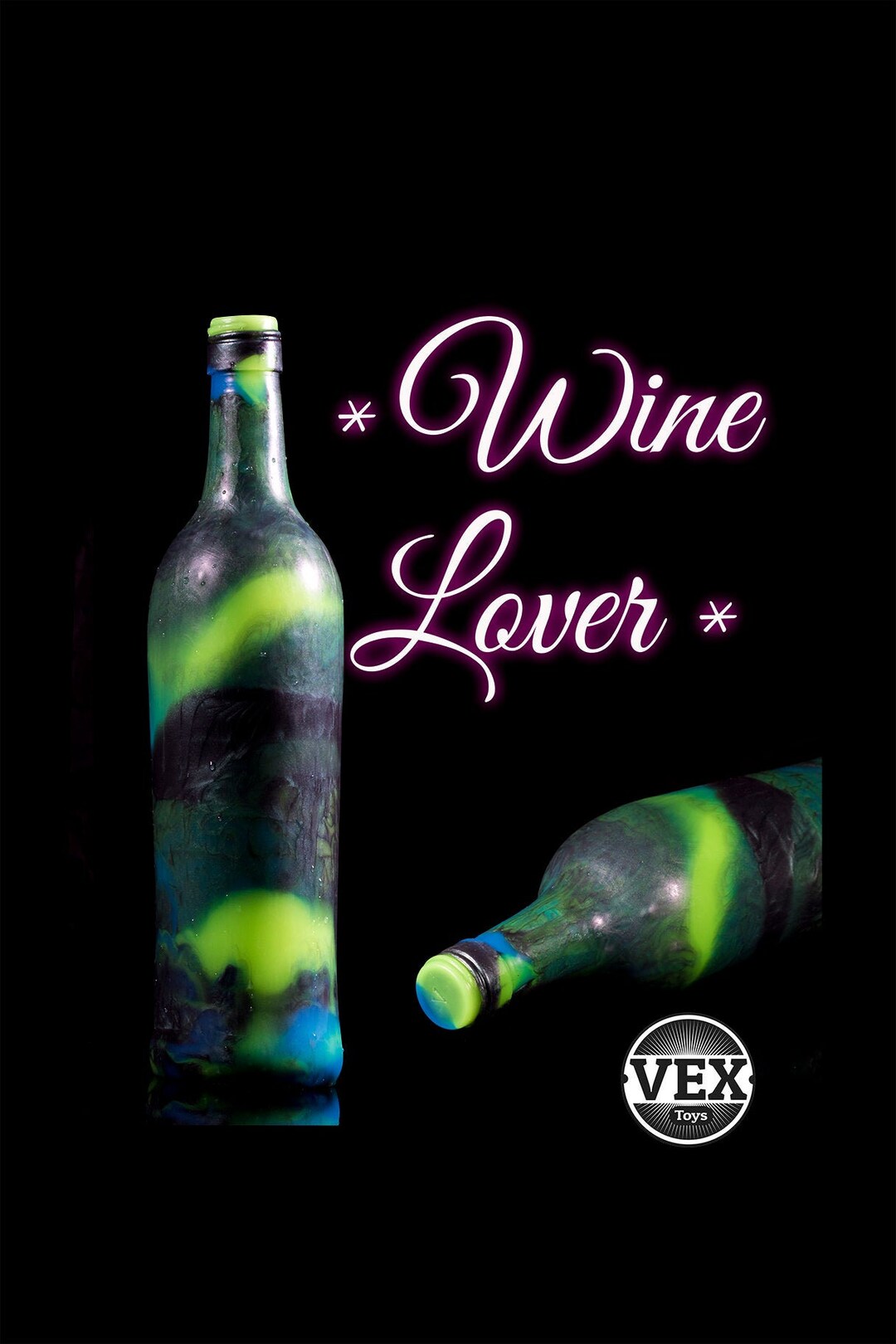 Wine Bottle Sex Toy Custom Color Platinum Silicone Full Size Bottle Toy Wine Bottle Dildo