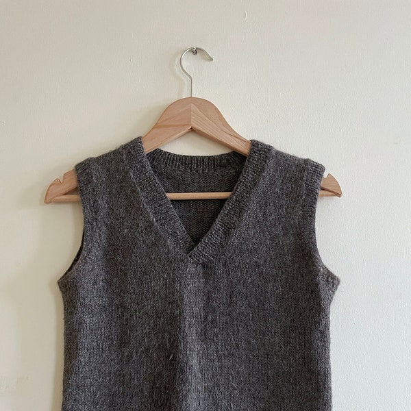 Hand Knitted Vest - Etsy