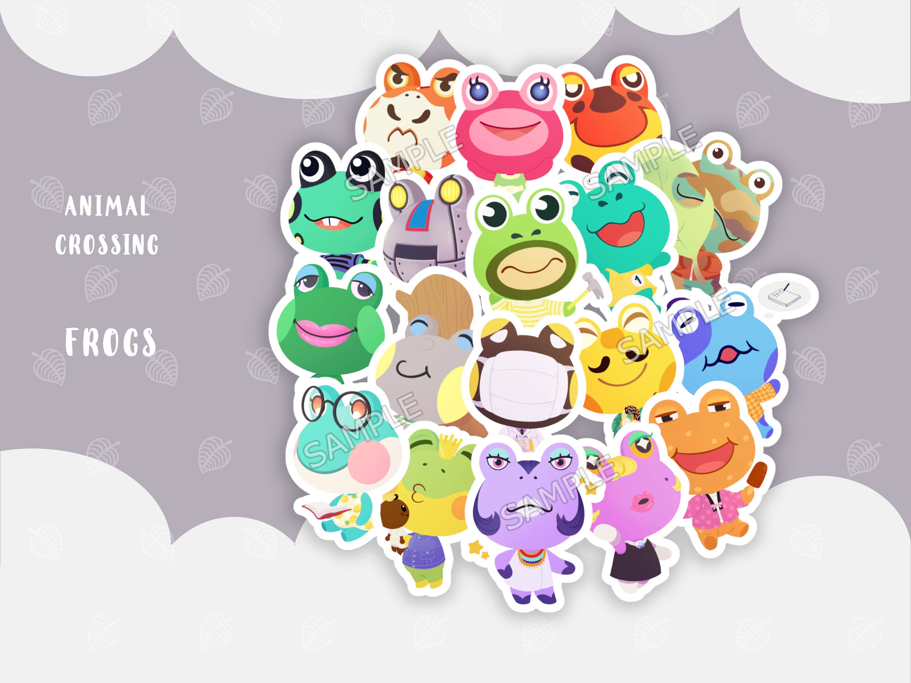 ACNH Kollektion FROGS matte Vinyl Sticker | Etsy