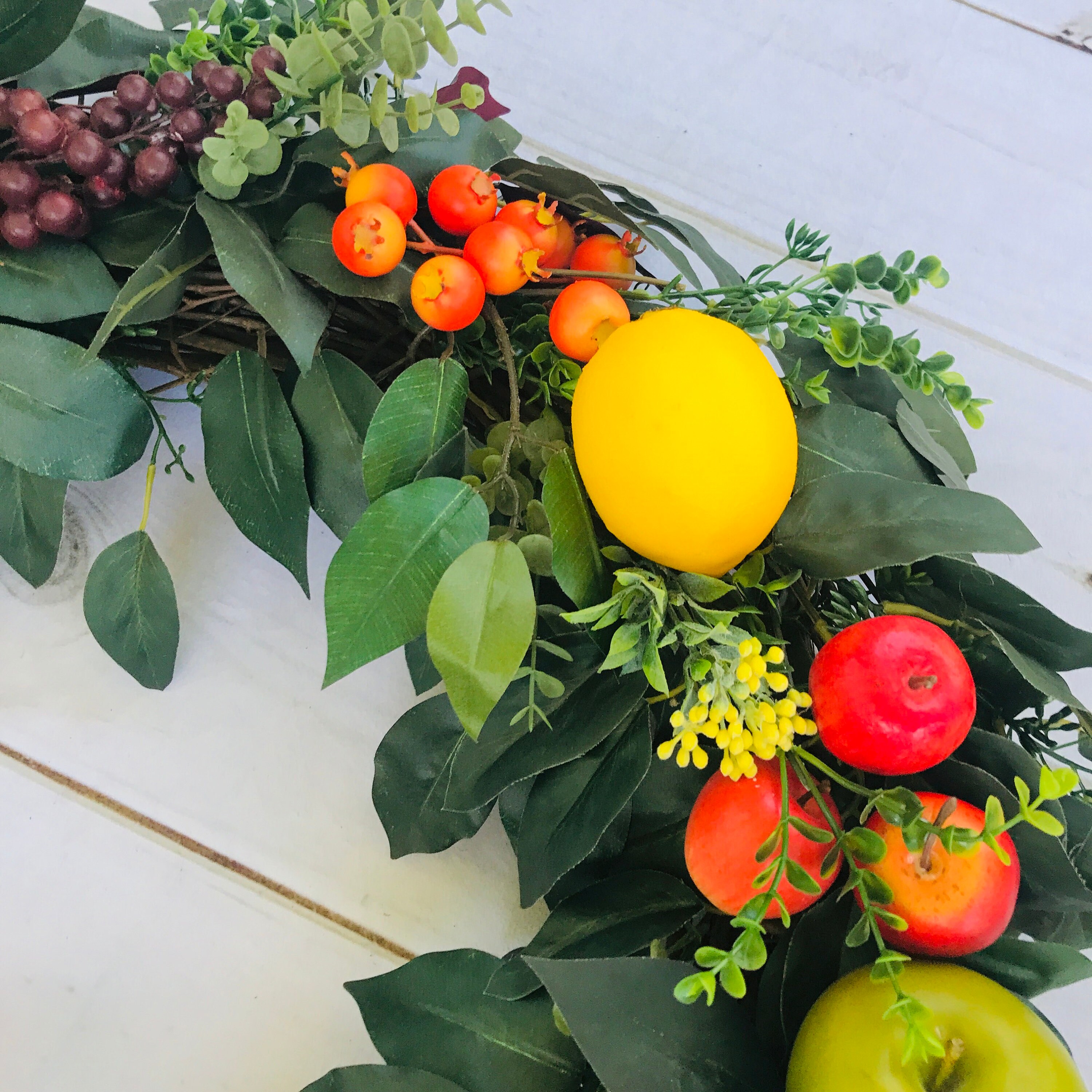Fall Fruit Front Door Wreath, Apple Lemon, Williamsburg Farmers Market ...