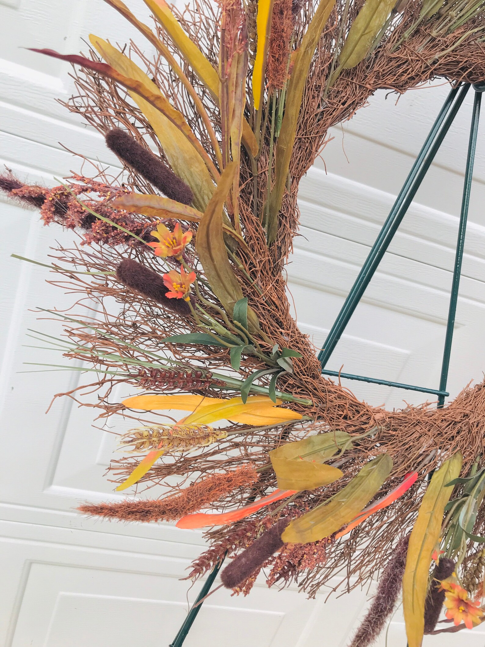 Wildflower Wheat Cattail and Foxtail Natural Fall Wispy Front - Etsy