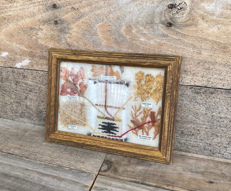 Navajo Dye Color Chart, Native American Plant Dye Chart Framed, Navajo ...