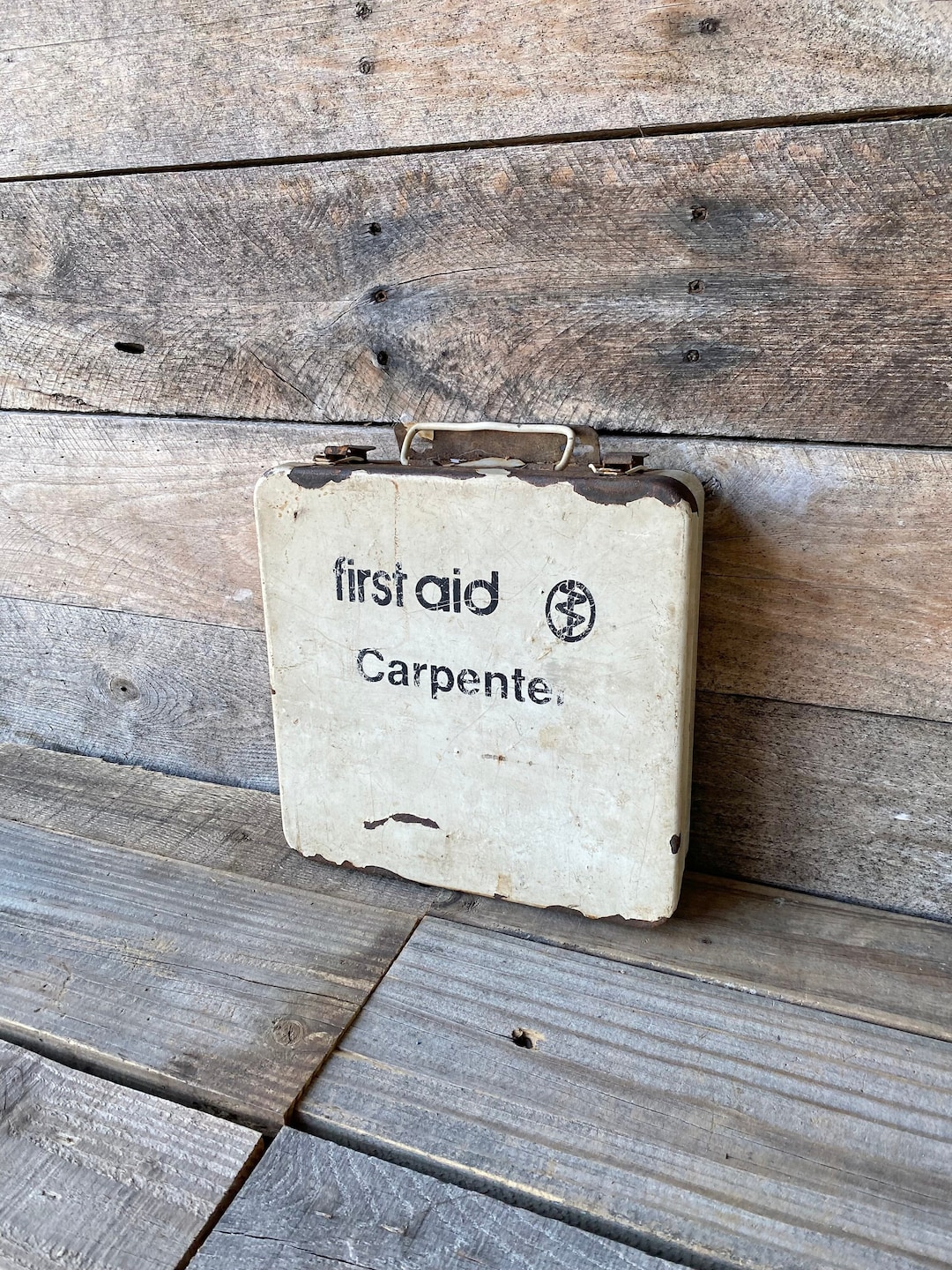 Carpenter First Aid Kit With Contents, Vintage Metal First Aid Kit ...