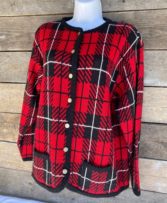 Vintage tally-ho plaid knit - Gem