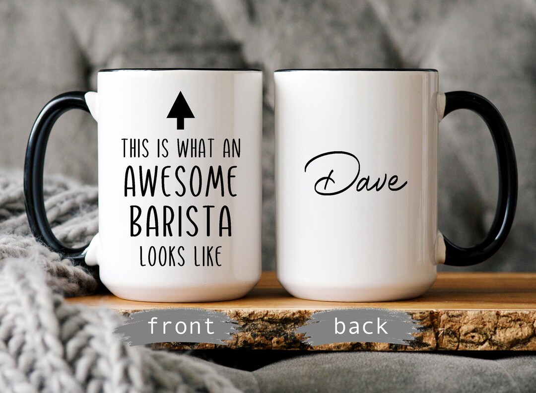 Personalized Barista Mug, Christmas Gift for Coffee Shop Employees - Etsy