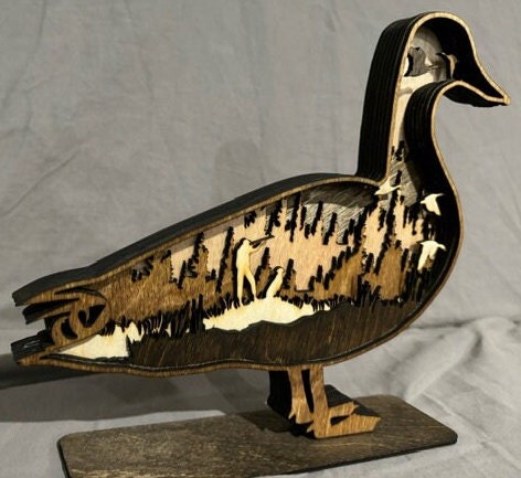 3D Duck Layered Art | Wooden Layer Art | Wood Cutout | Laser Cut Gifts ...
