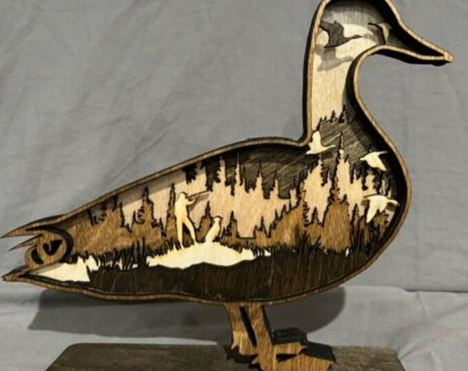 3D Duck Layered Art | Wooden Layer Art | Wood Cutout | Laser Cut Gifts ...