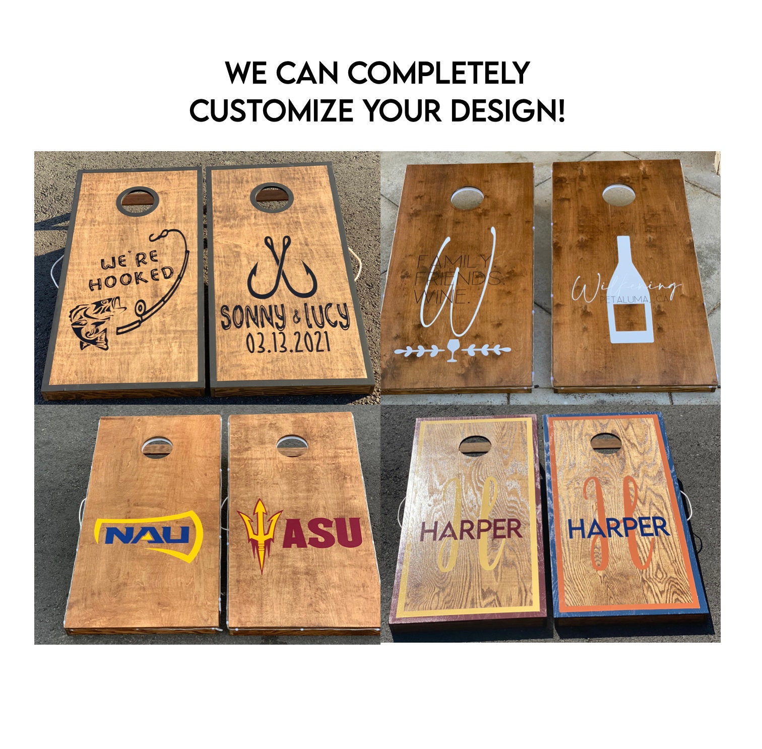 Stained Custom Made Cornhole Set - Etsy
