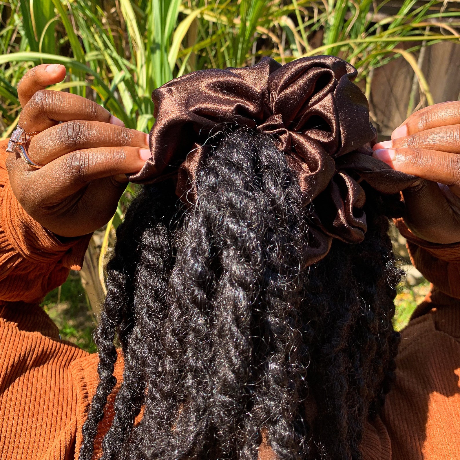 JUMBO Satin Scrunchie, LUXE Satin Hair Tie, XXL No Dent, Elastic, Satin Ponytail Holder - Etsy