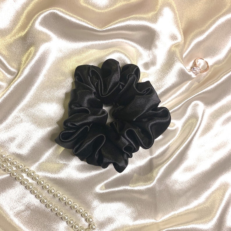 JUMBO Satin Scrunchie, LUXE Satin Hair Tie, XXL No Dent, Elastic, Satin Ponytail Holder - Etsy