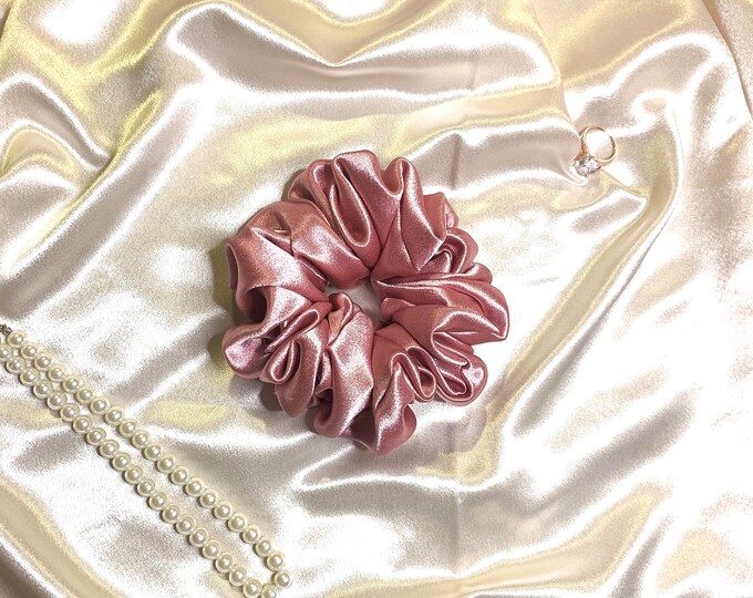 JUMBO Satin Scrunchie, LUXE Satin Hair Tie, XXL No Dent, Elastic, Satin Ponytail Holder - Etsy
