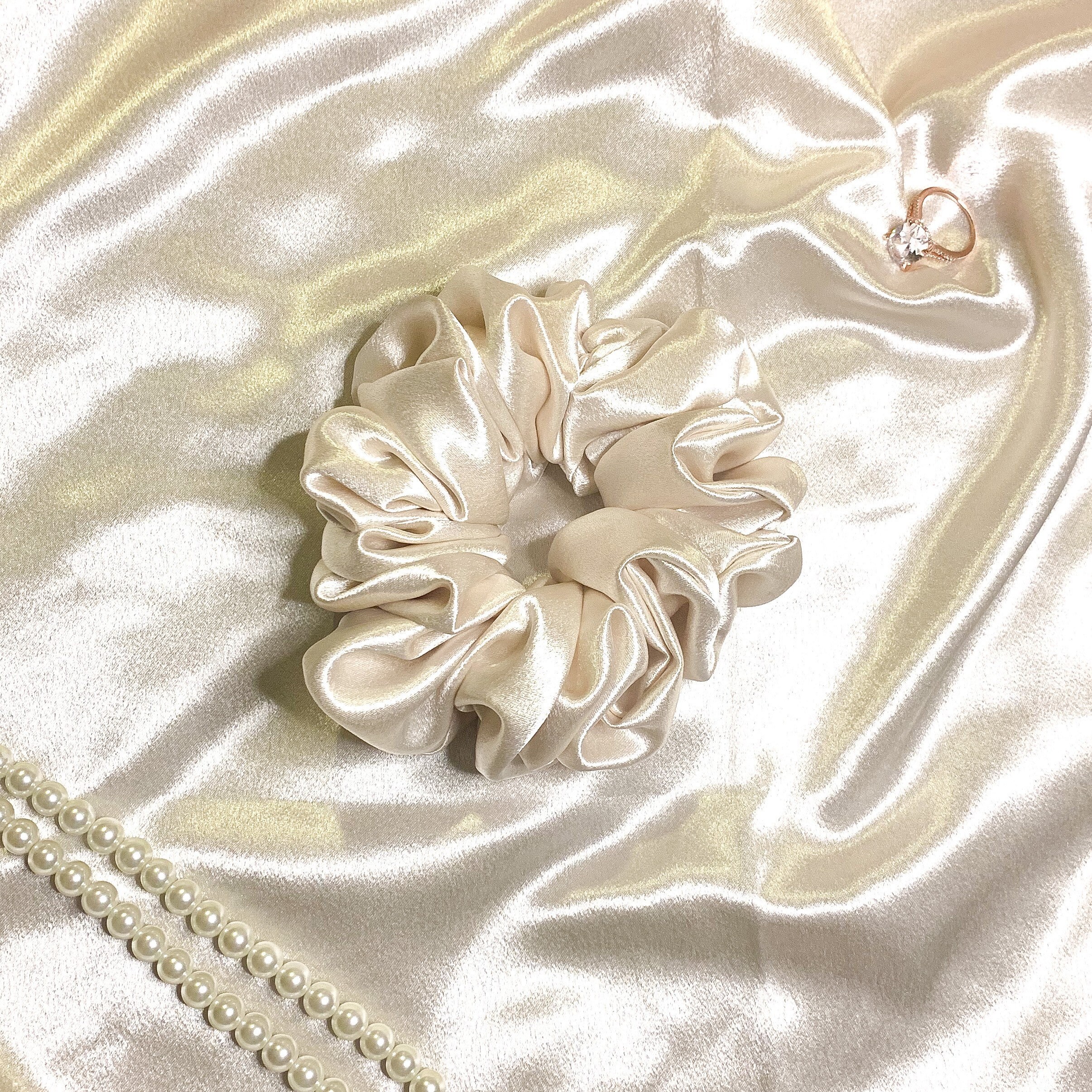 JUMBO Satin Scrunchie, LUXE Satin Hair Tie, XXL No Dent, Elastic, Satin Ponytail Holder - Etsy