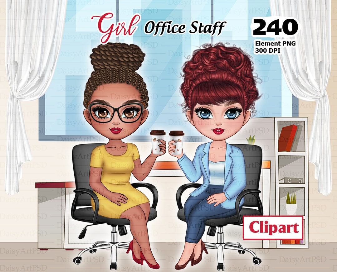 Office Girl Chibi Clipart: Business Woman PNG (digital Download) - Etsy