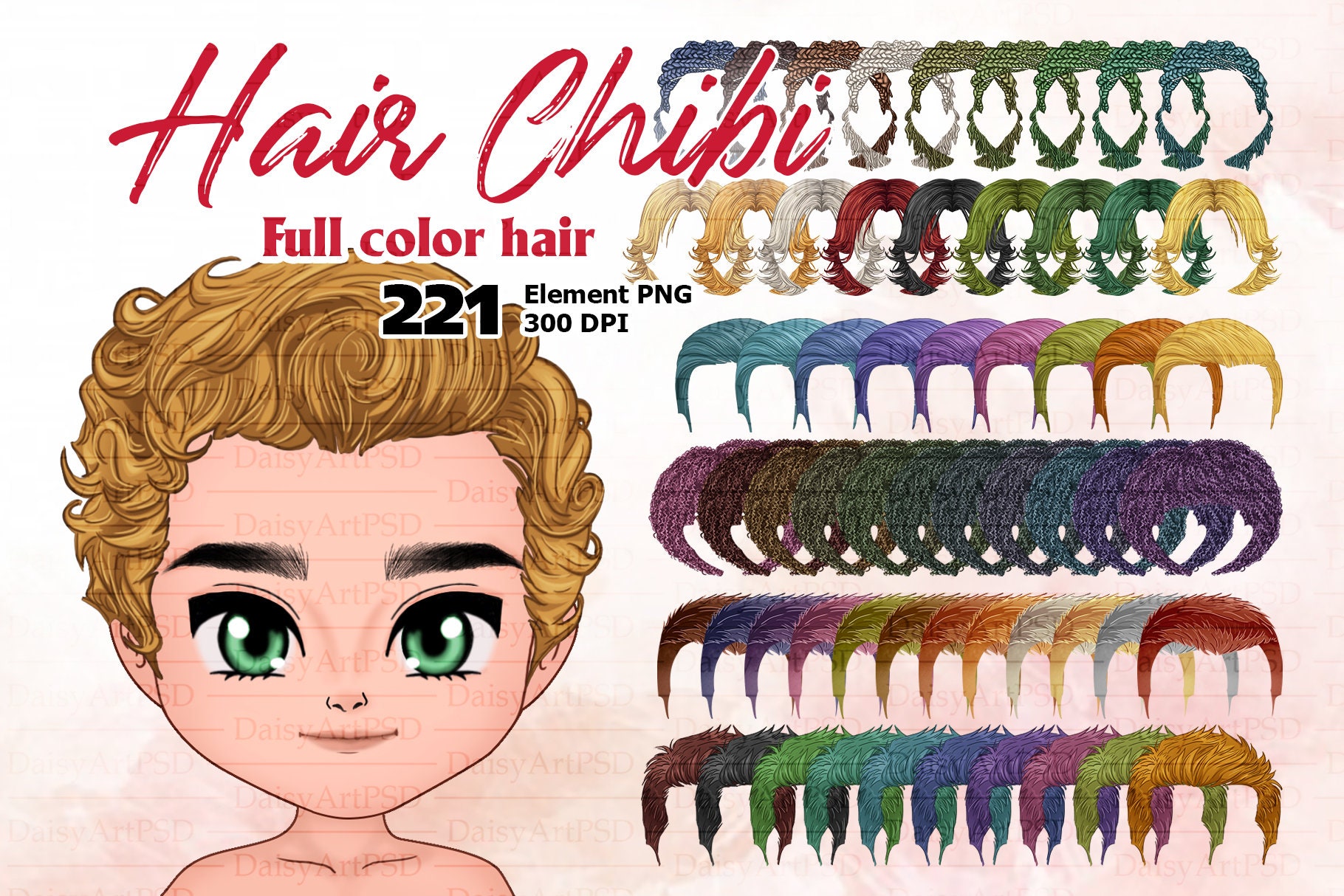 Hairstyles Boy Clipart: hair Chibi Custom - Etsy