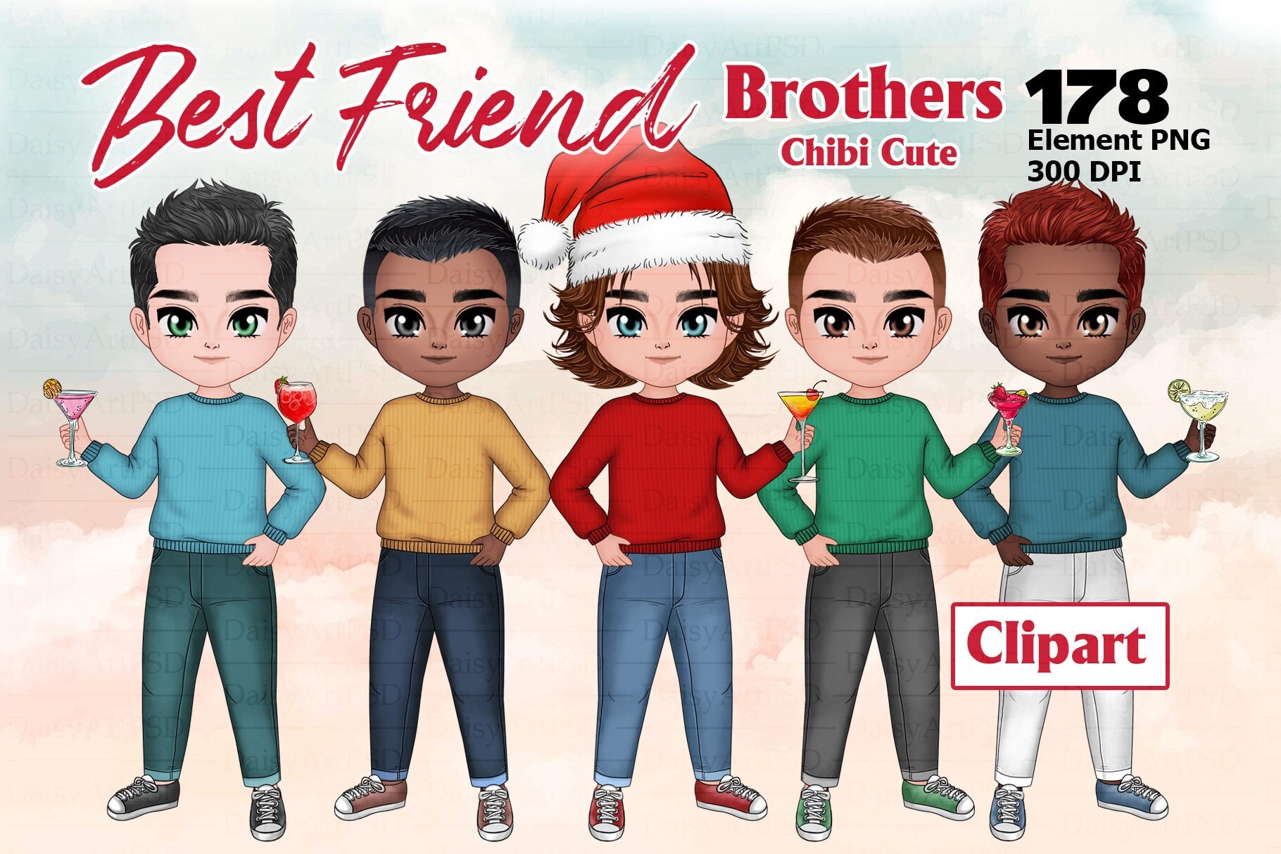 Chibi Group Of Friends