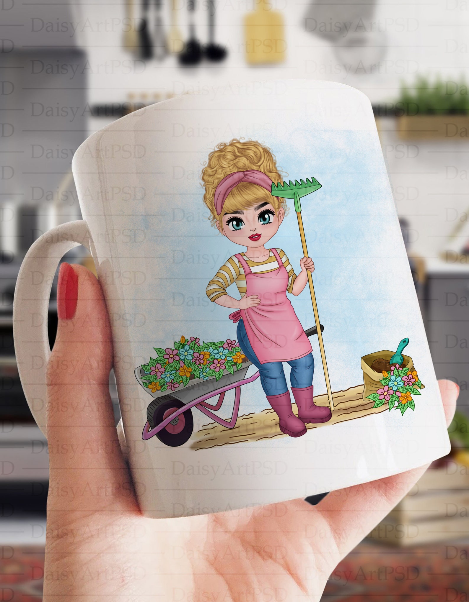 Spring Garden Chibi Clipart Fashion Garden Girls Gardening - Etsy