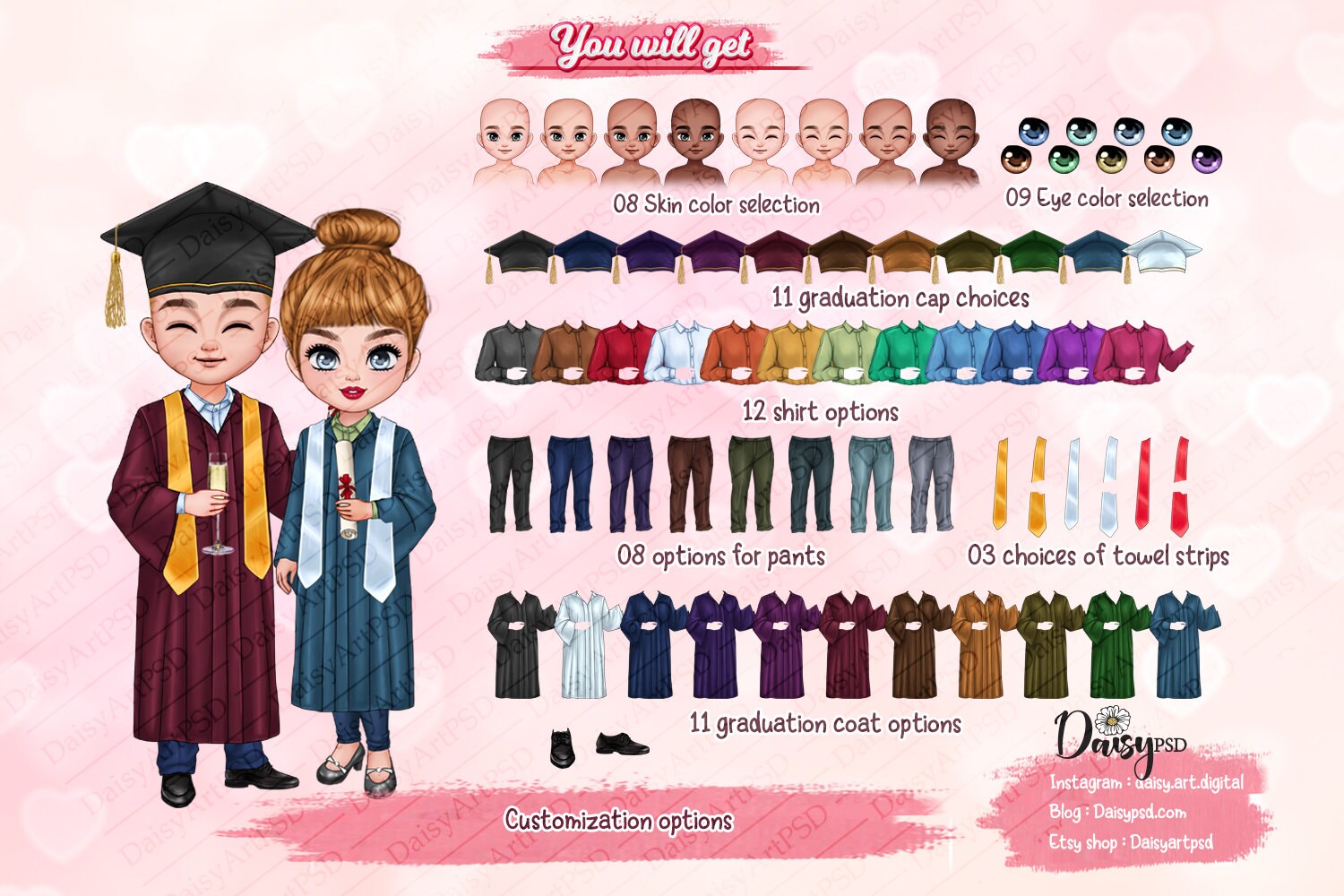 Graduation Clipart Graduation Students Grads Friends - Etsy