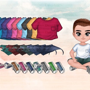Summer Picnic Chibi Clipart. Boys Chibi. Summer Fashion. Best Friends ...