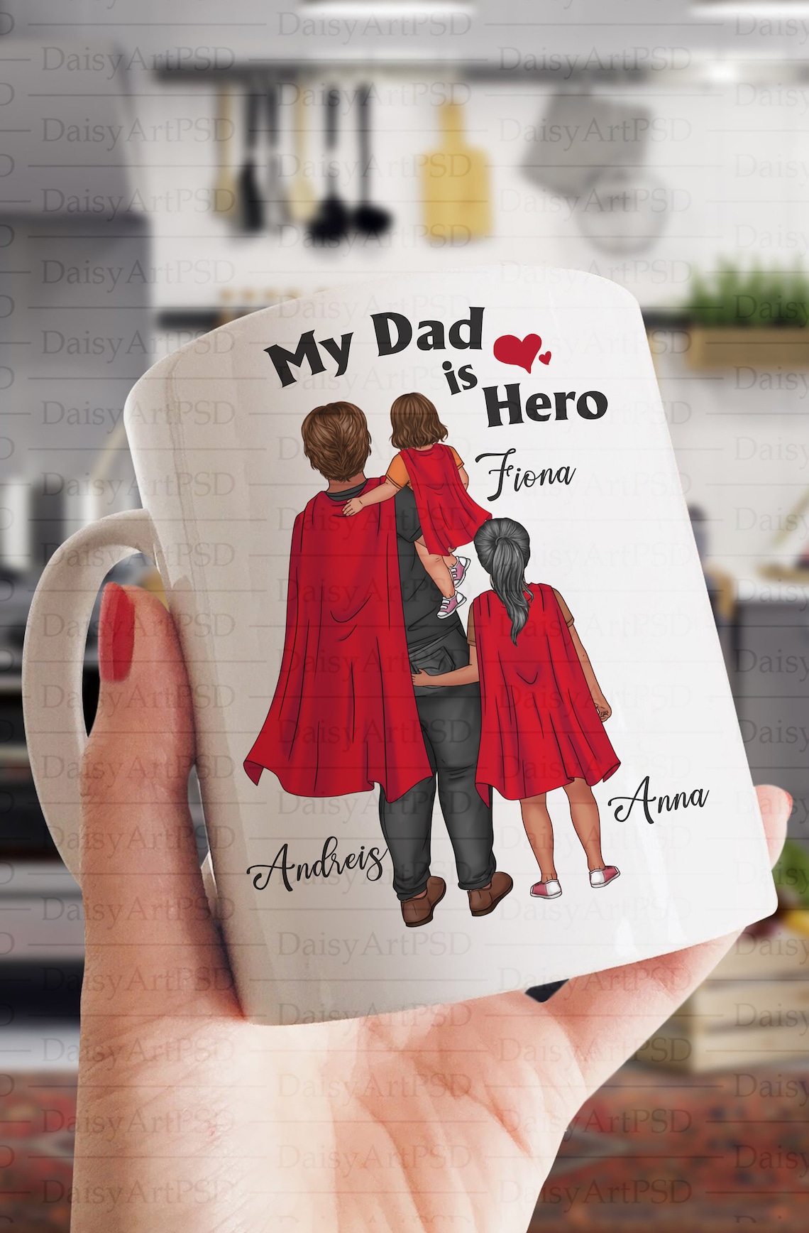 My Dad is My Hero Clipart Father's Day Clipart Father - Etsy