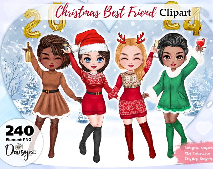 Cute Clipart, Girls Clipart, Bestie Clipart, Best Friends Clipart ...