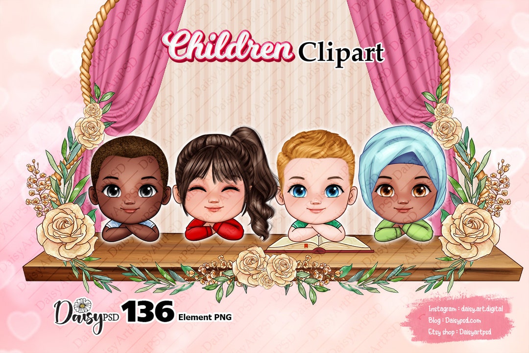 Children Cute Clipart, Child PNG, Kids Clipart, Sons Clipart, Daughter ...