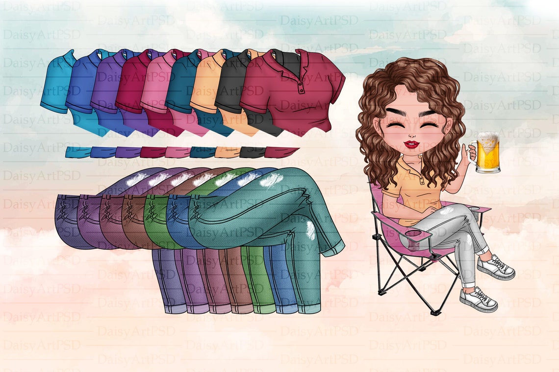 Camping Girl Chibi Clipart: Best Friends, Summer Camp (PNG) - Etsy
