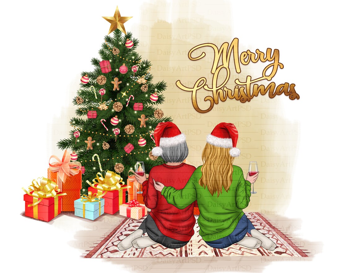 Christmas Girls Clipart: best FRIEND Clipart. - Etsy