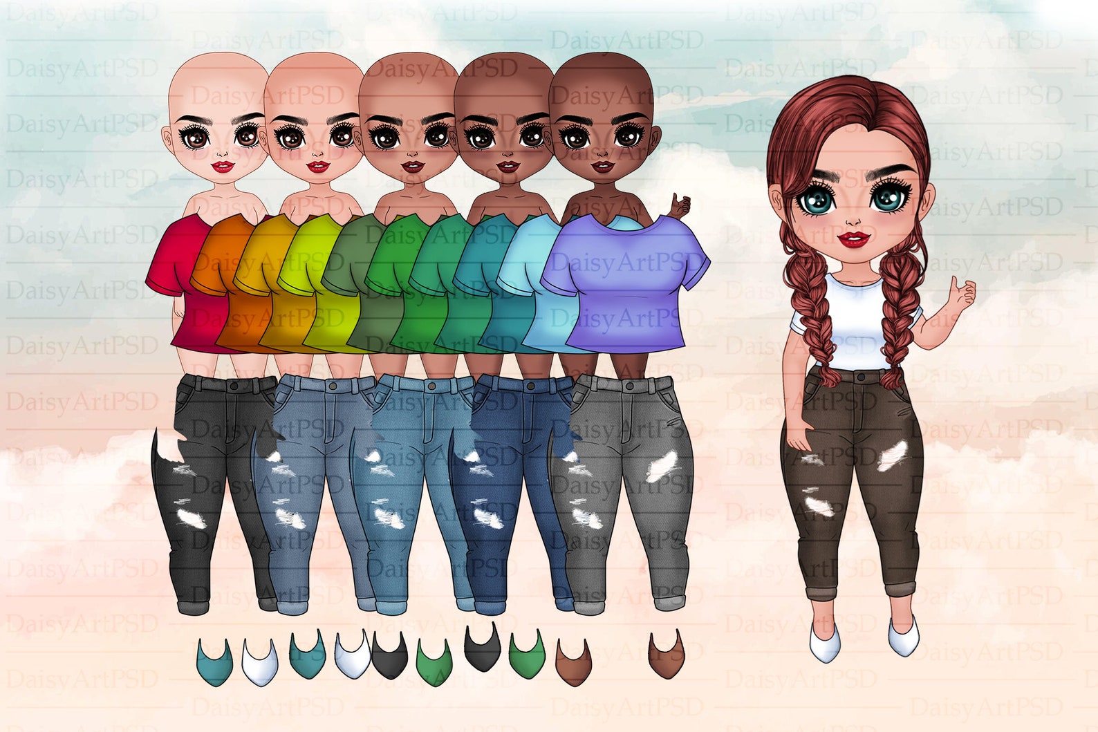 Best Friends Chibi Cute Clipart Besties Beer Clipart Fashion - Etsy