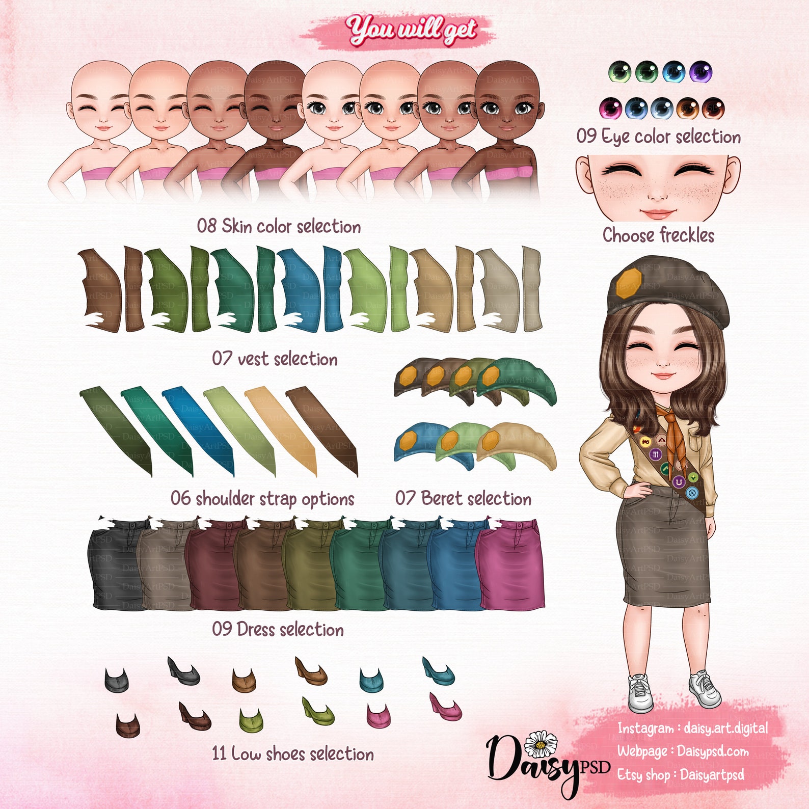 Girl Scout Troop Clipart: Brownie Scout PNG (digital Download) - Etsy UK