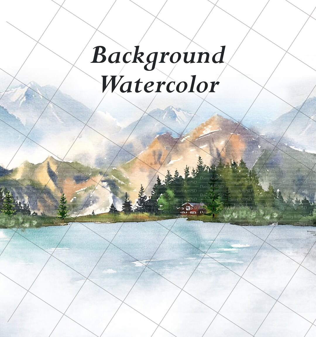 Watercolor Landscape Wallpaper/background - Etsy